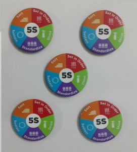 5S Badges – Circular 58mm (Set of 5)