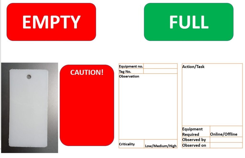 Display Card 4" X 2" for labelling items, Tracking field round ...