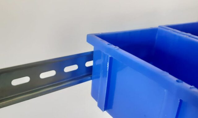 Plastic Bin Mount DIN Rail, 500 mm (Pack of 2) - Breval Consulting Services