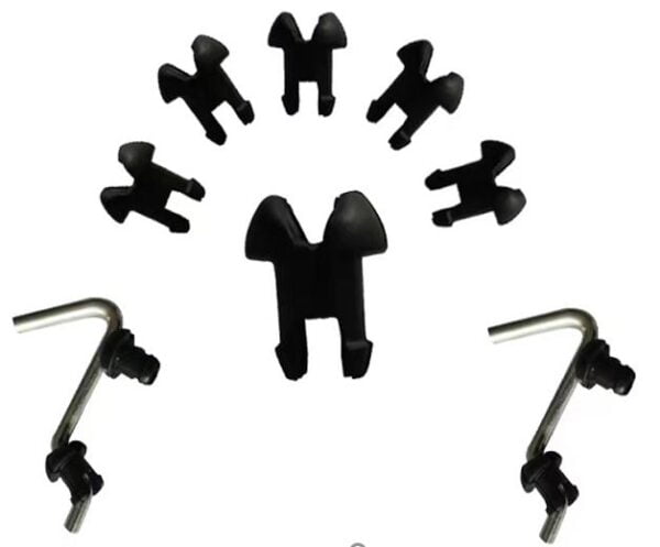 Pegboard Peg Lock, 1/4″, Black | Secure Locking Clips