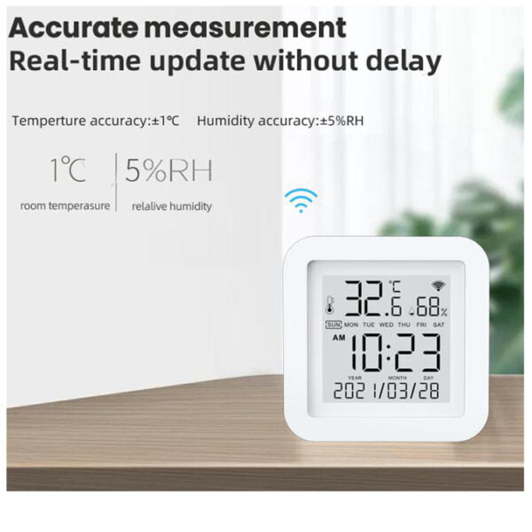 Wifi Digital Temperature and Humidity sensor with LCD for Tuya Smart ...