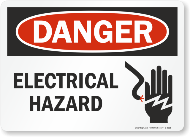 Breavlco Danger Electrical Hazard Sign Board Poster Size: A4 - Breval ...