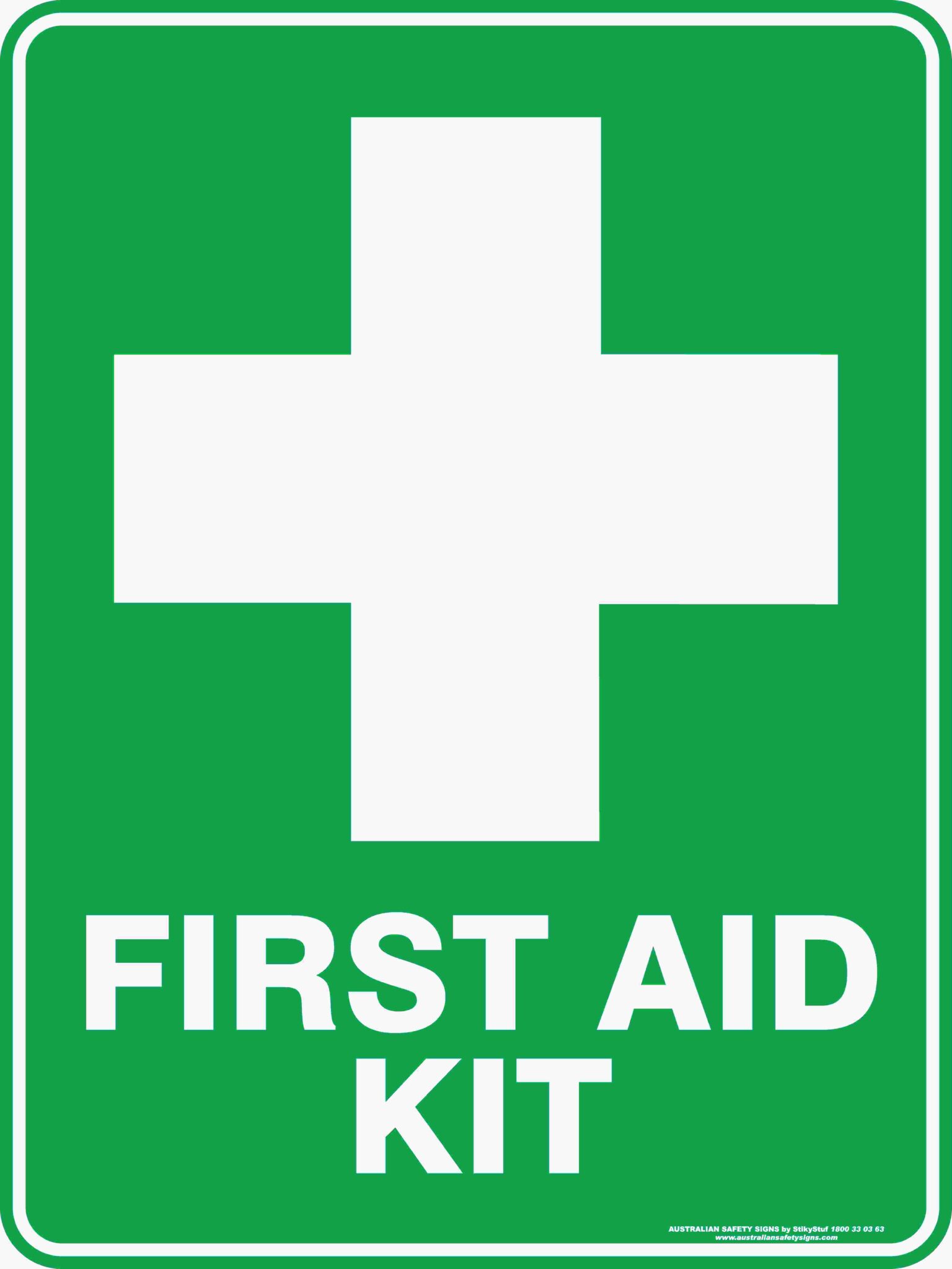 Breavlco First Aid Kit Sign Board – A4 Size