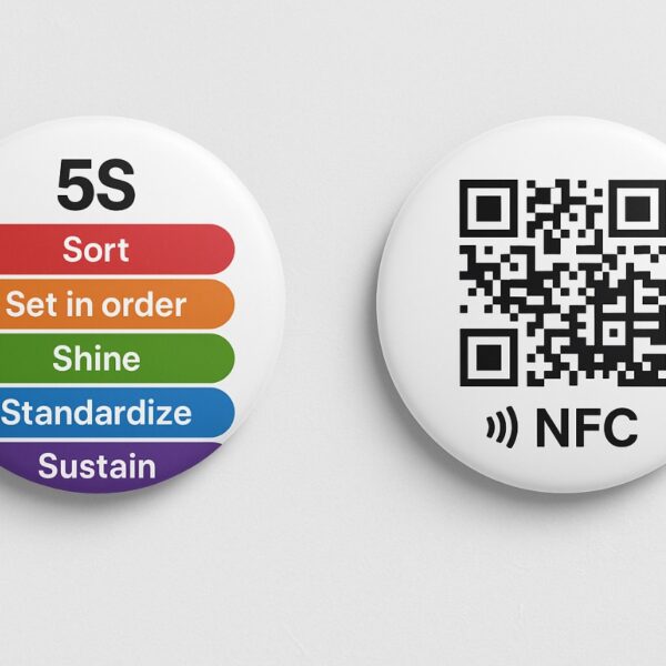 Smart 5S NFC 58mm circular Badge – Interactive Training Tool