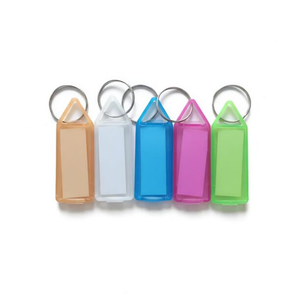 LeanKia Plastic Key Ring Tags with Label Window