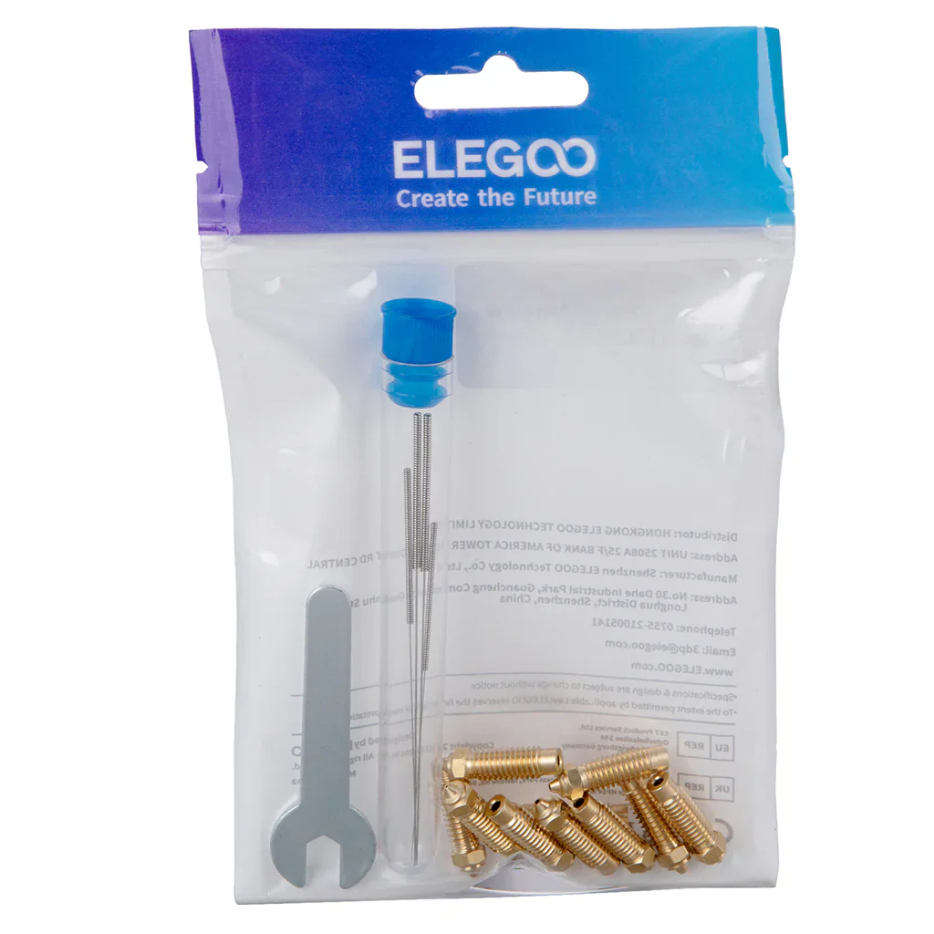 Elegoo Multi-Size Brass Nozzle Kit for Neptune 4 Plus & 4 Max